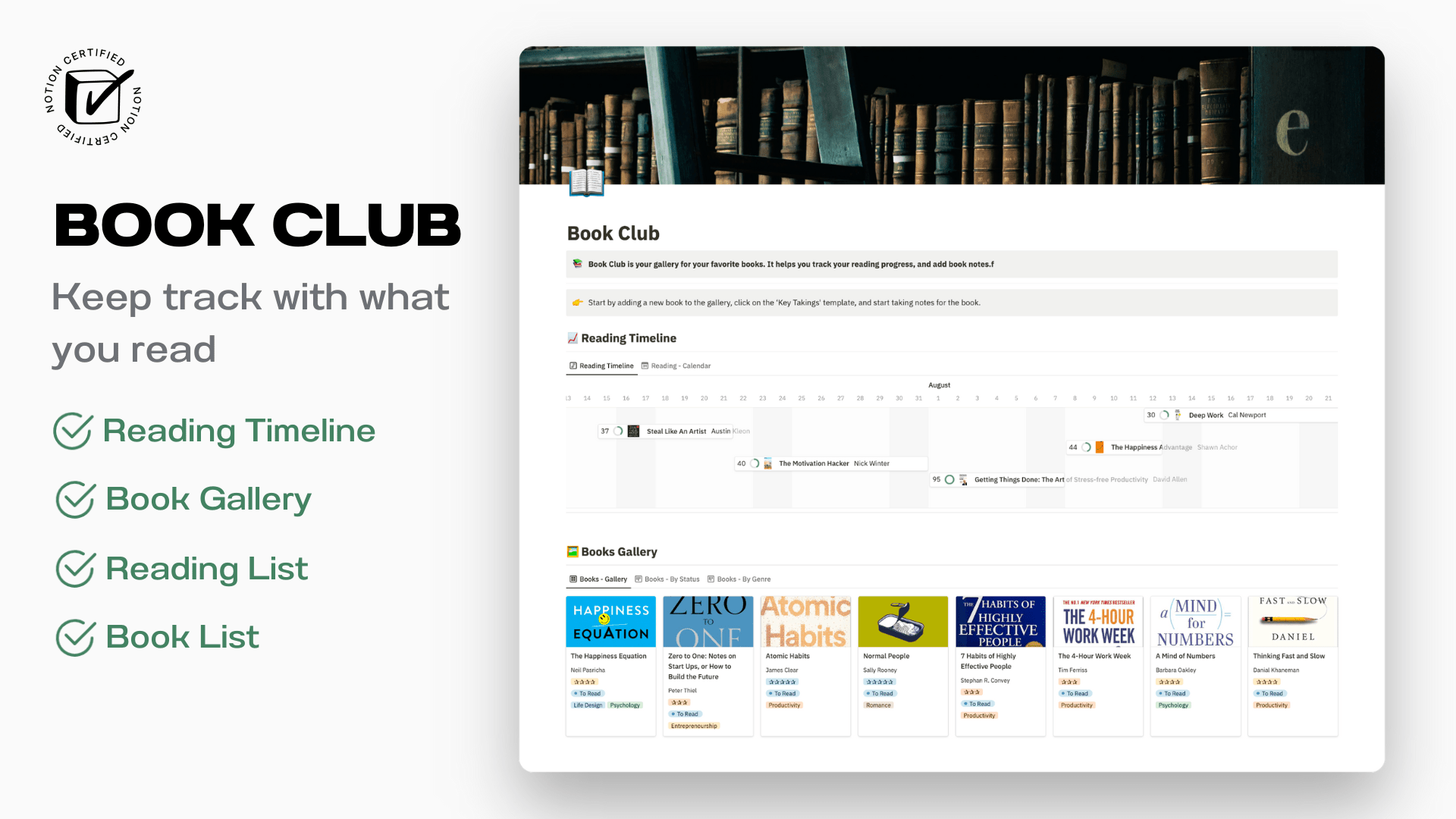 Notion Book Club - Notionland Template Gallery